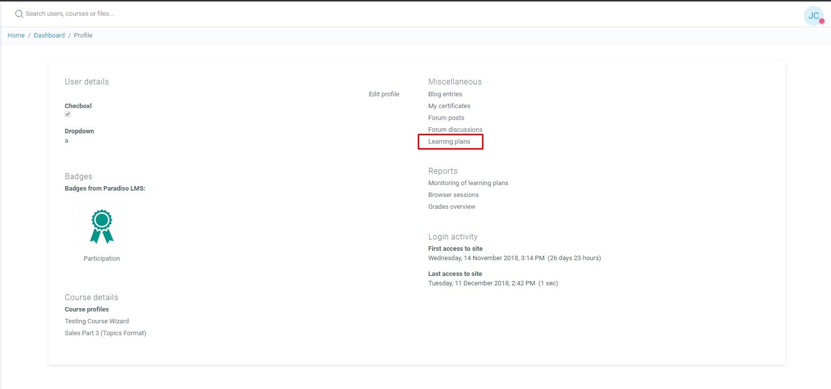 Learning plans - Paradiso LMS Documentation Portal